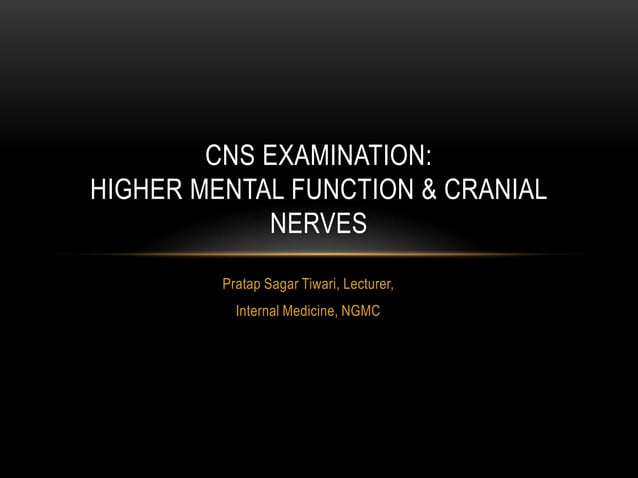Higher mental function | PPTX | Brain and Nervous System Disorders ...
