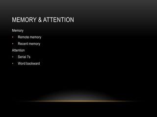 Higher mental function | PPTX