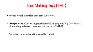 Higher mental function test by sampurna satapathy | PPTX