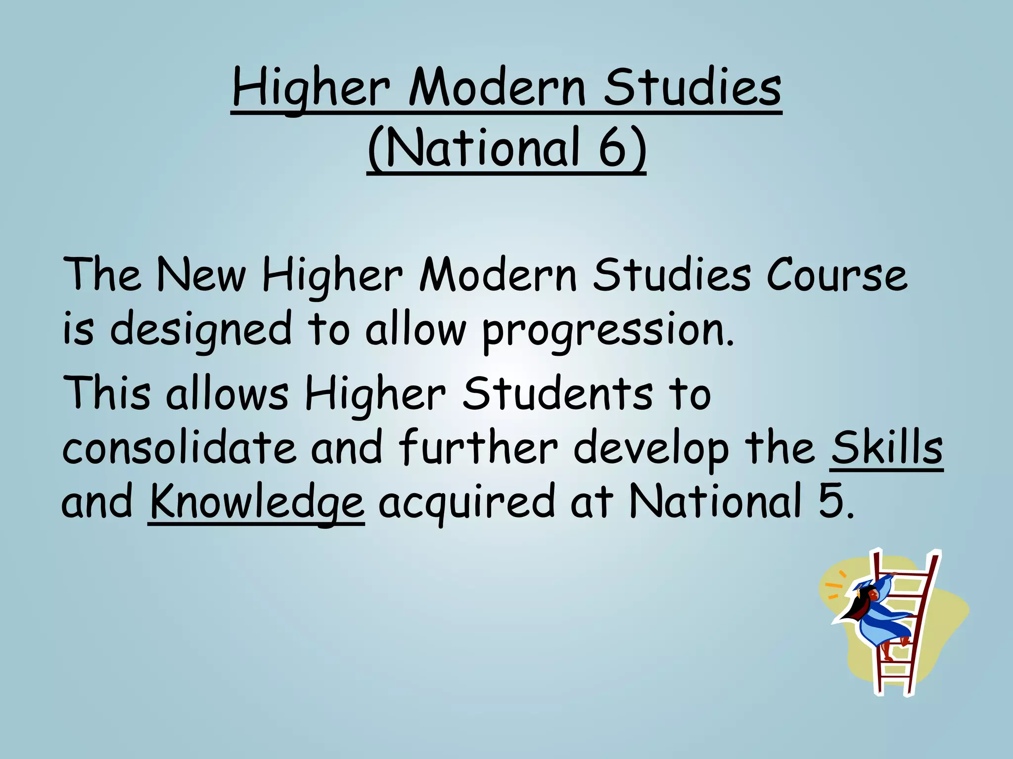 Higher modern studies extended responses induction | PPTX