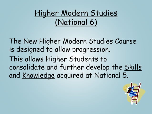 Higher modern studies extended responses induction | PPTX