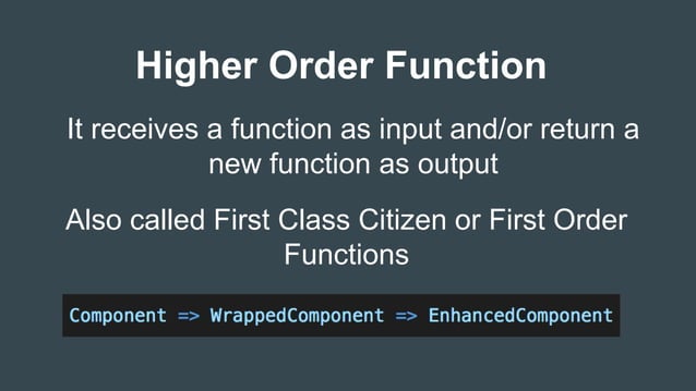 Higher Order Component React Ppt
