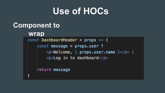 Higher Order Component React Ppt