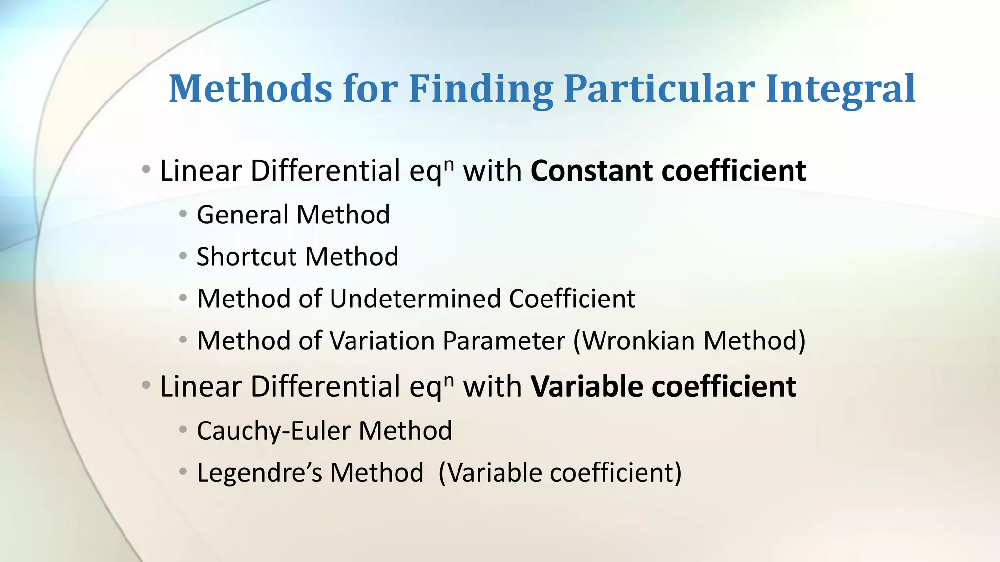 Higher Order Differential Equation | PDF