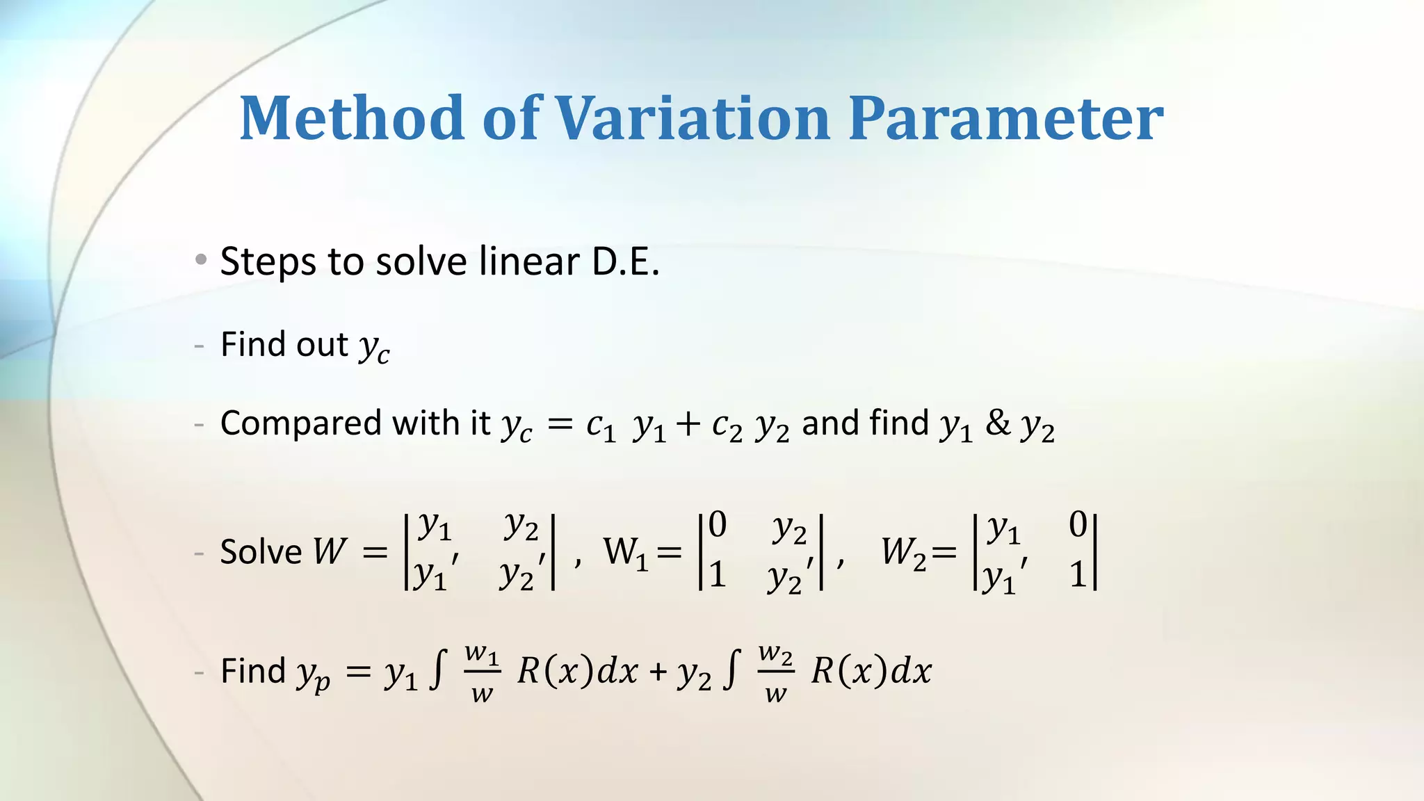 Higher Order Differential Equation | PDF