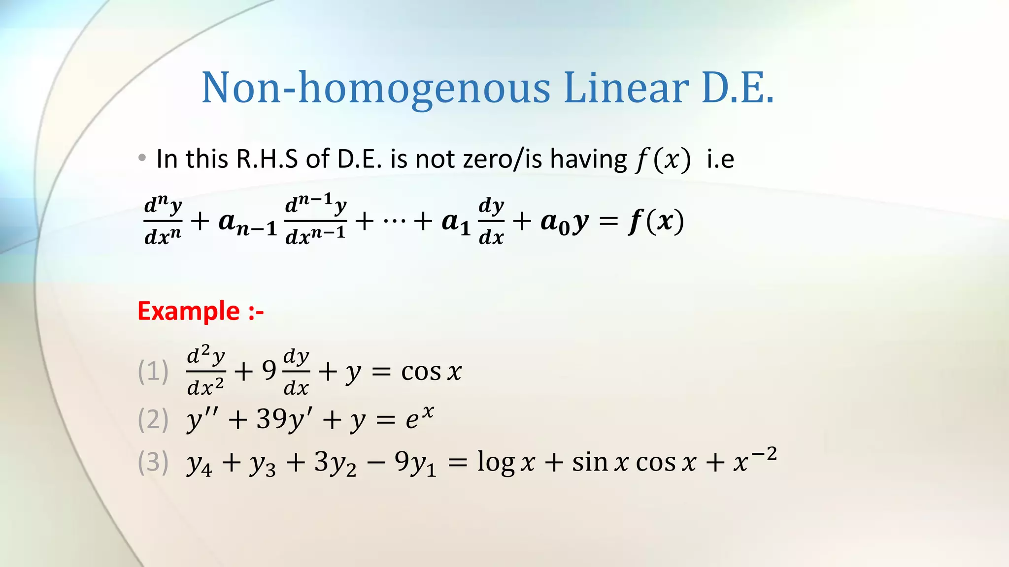 Higher Order Differential Equation | PDF