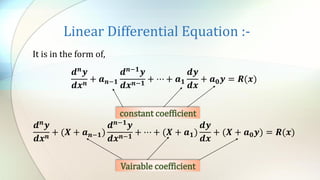 Higher Order Differential Equation | PPT