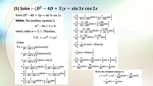 Higher Order Differential Equation | PDF
