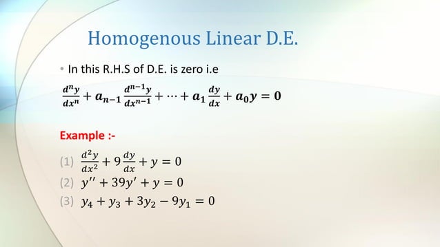 Higher Order Differential Equation | PDF