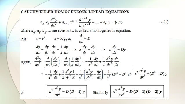 Higher Order Differential Equation