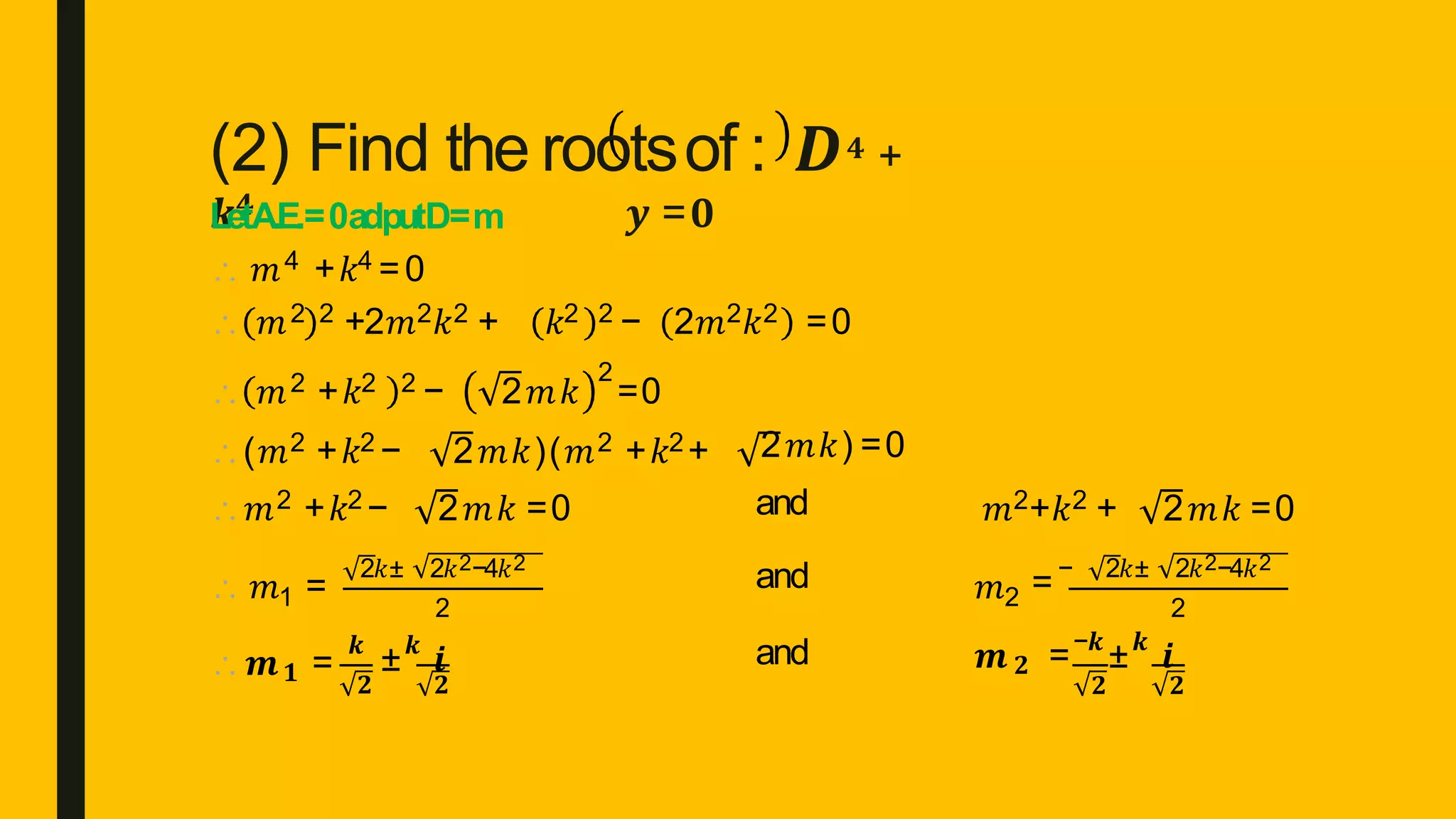 Higher Order Differential Equation Pptx Programming Languages