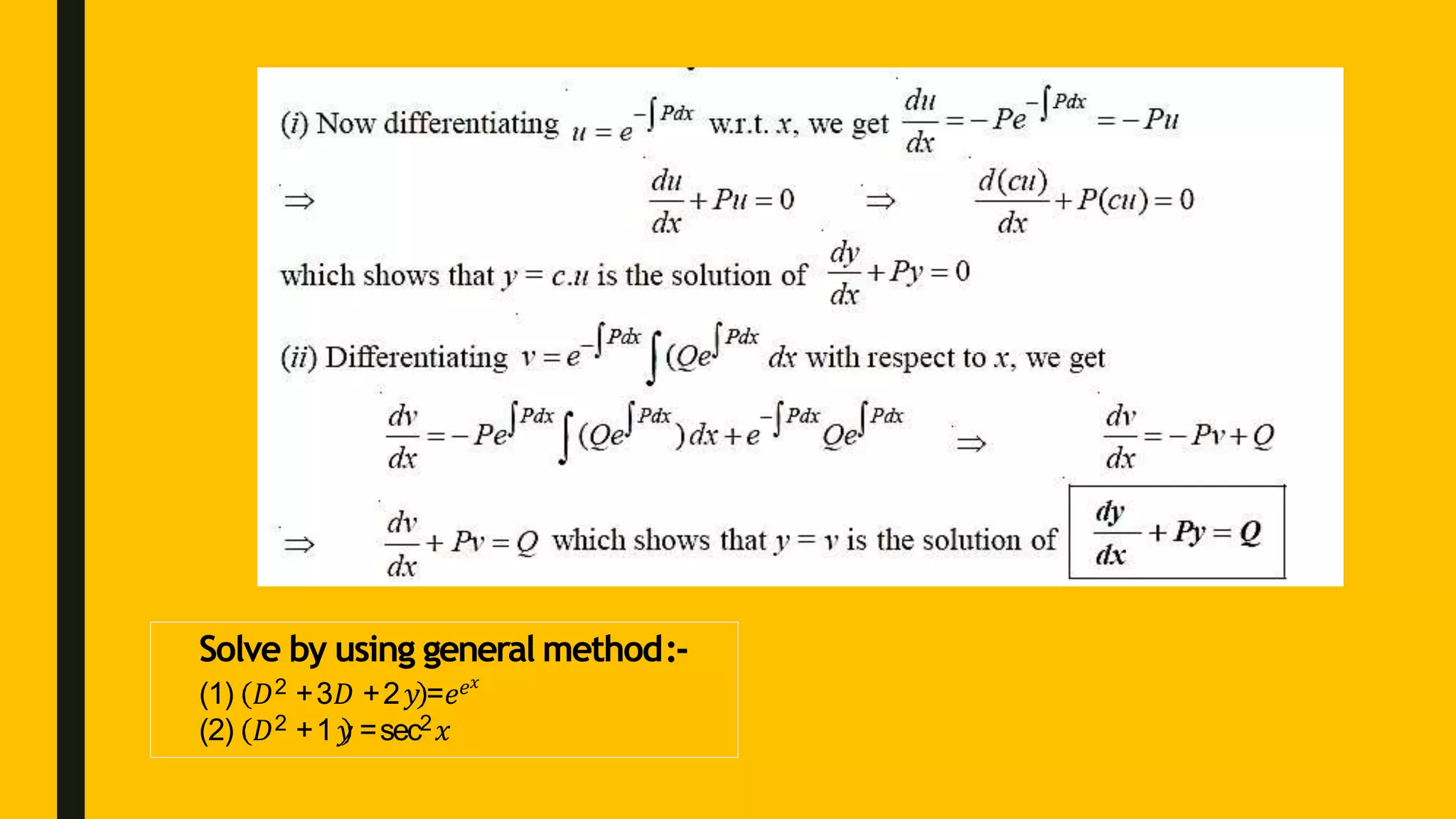 Higher Order Differential Equation Pptx Programming Languages