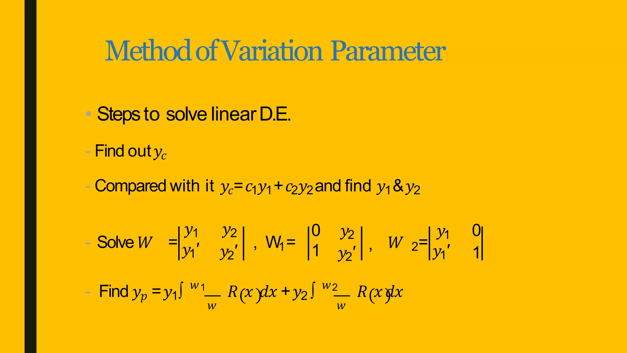 Higher Order Differential Equation Ppt 