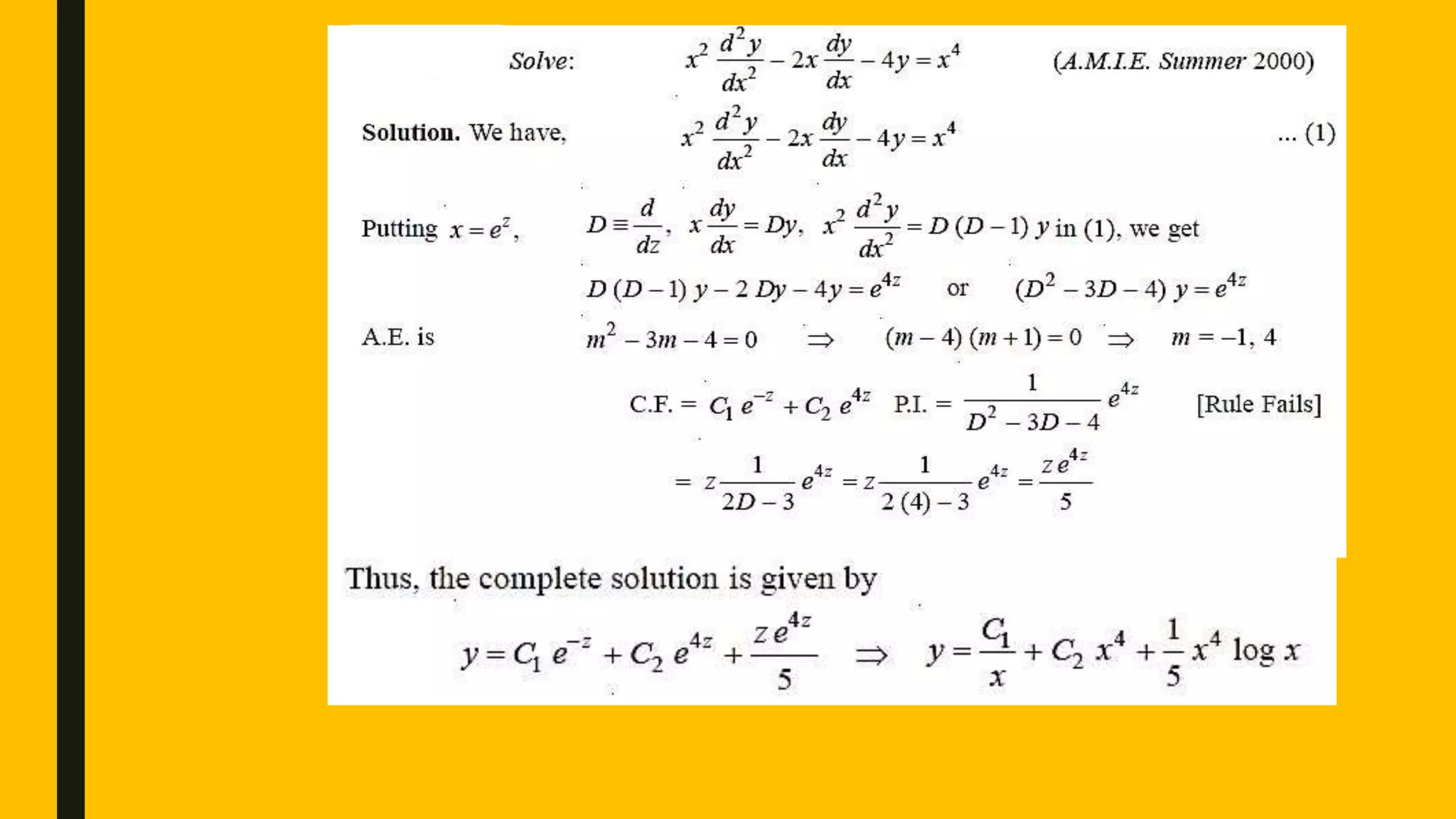 Higher order differential equation | PPTX