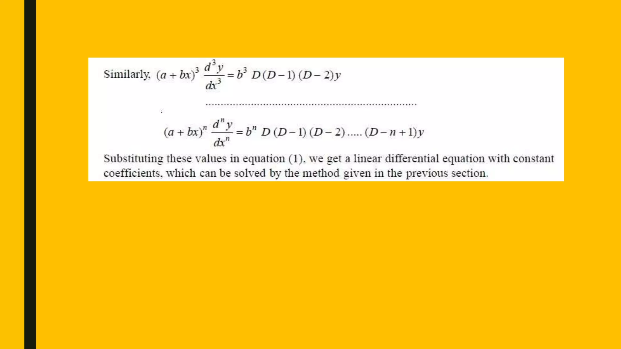 Higher order differential equation | PPTX