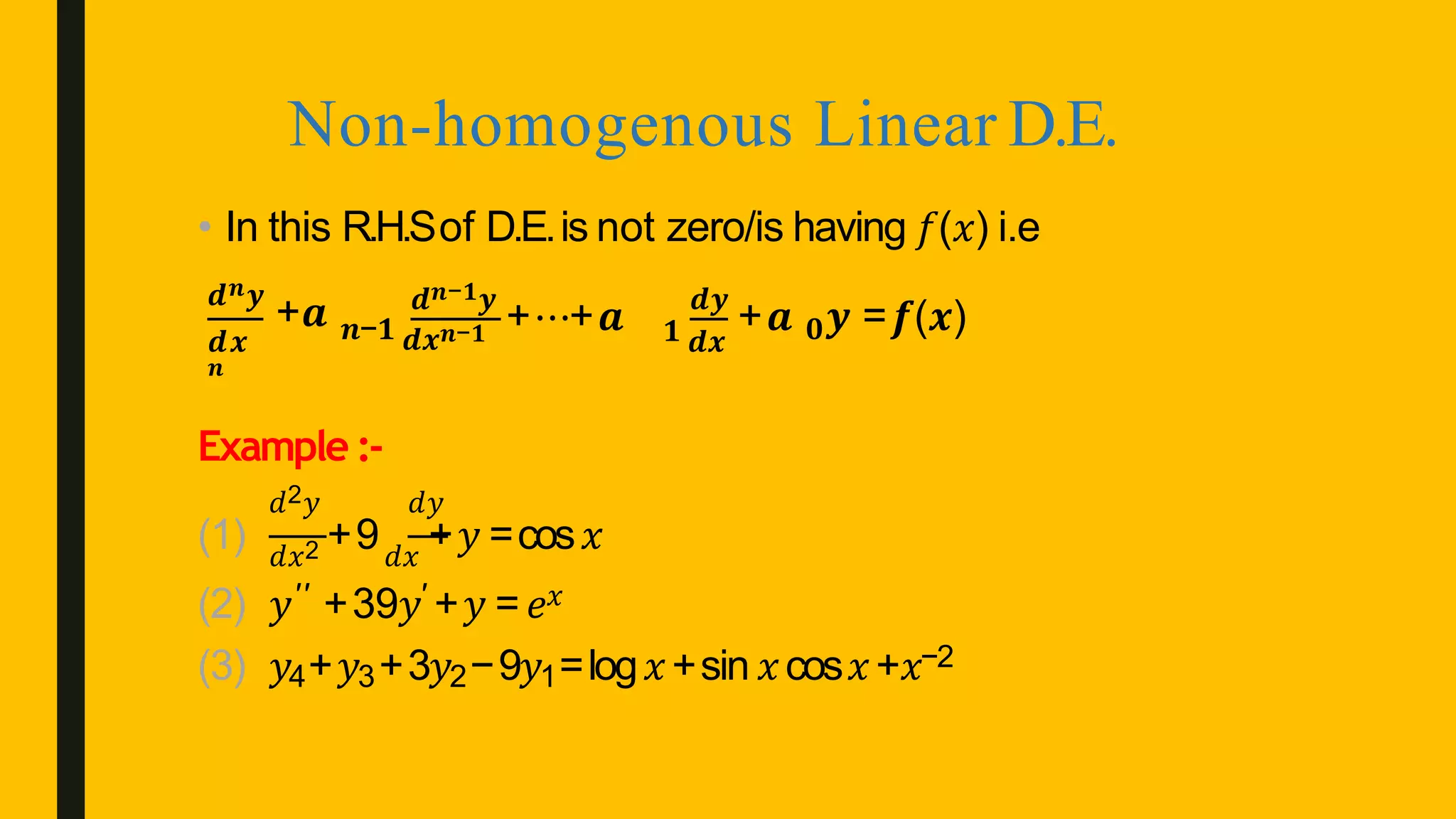 Higher order differential equation | PPTX