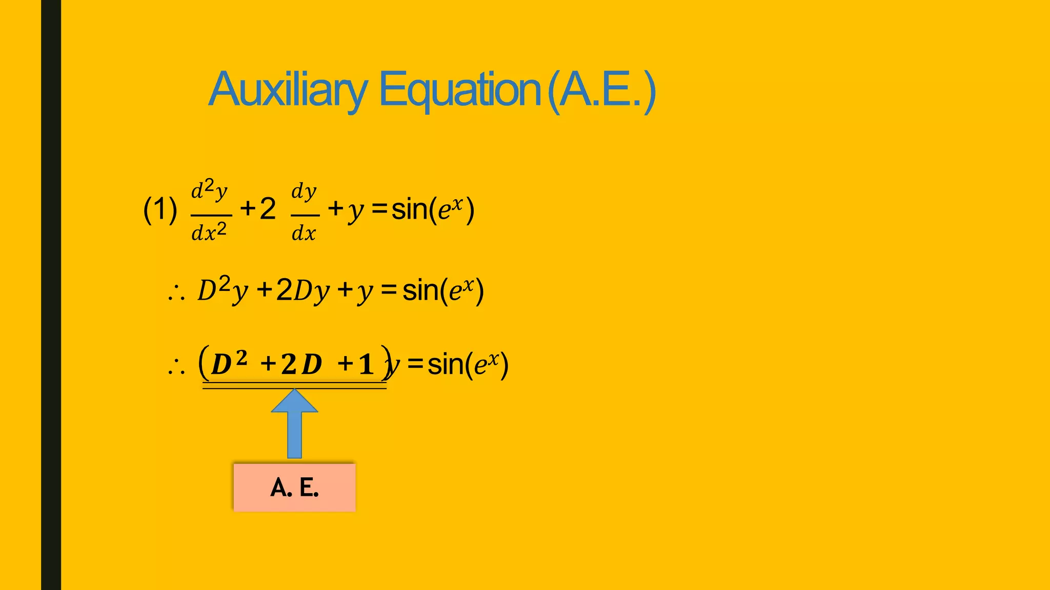 Higher order differential equation | PPTX