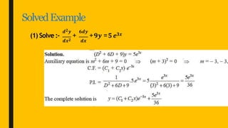 Higher order differential equation | PPTX