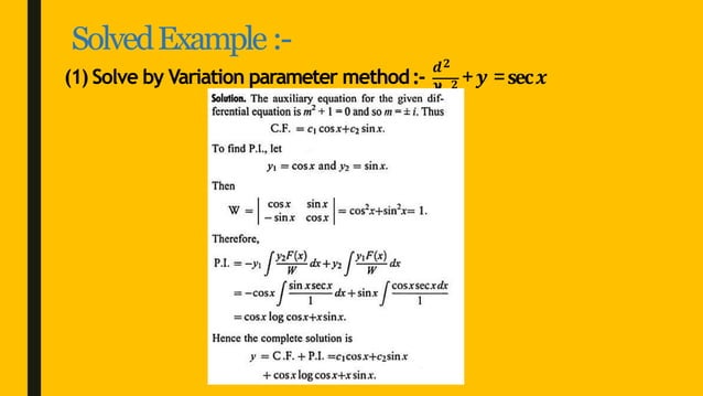 Higher Order Differential Equation Pptx Programming Languages Computing