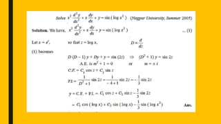 Higher order differential equation | PPTX