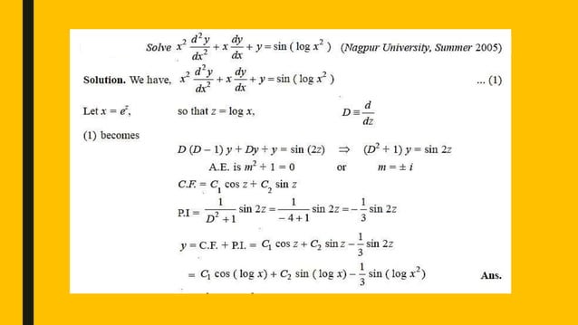 Higher Order Differential Equation Pptx Programming Languages Computing