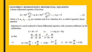 Higher order differential equation | PPTX