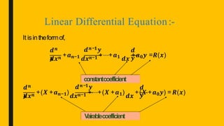 Higher order differential equation | PPTX