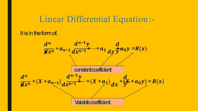 Higher Order Differential Equation Pptx Programming Languages