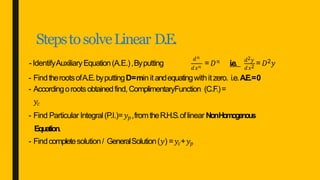 Higher order differential equation | PPTX