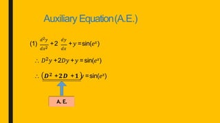 Higher order differential equation | PPTX