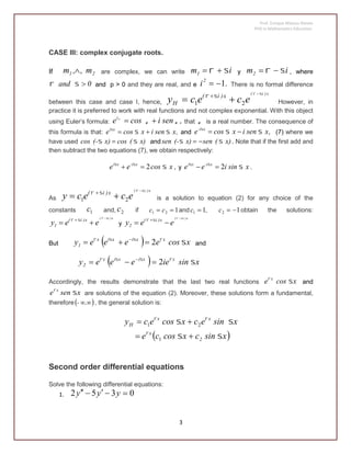 Higher order differential equations | PDF