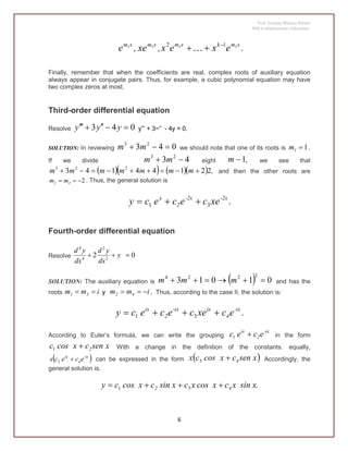 Higher order differential equations | PDF