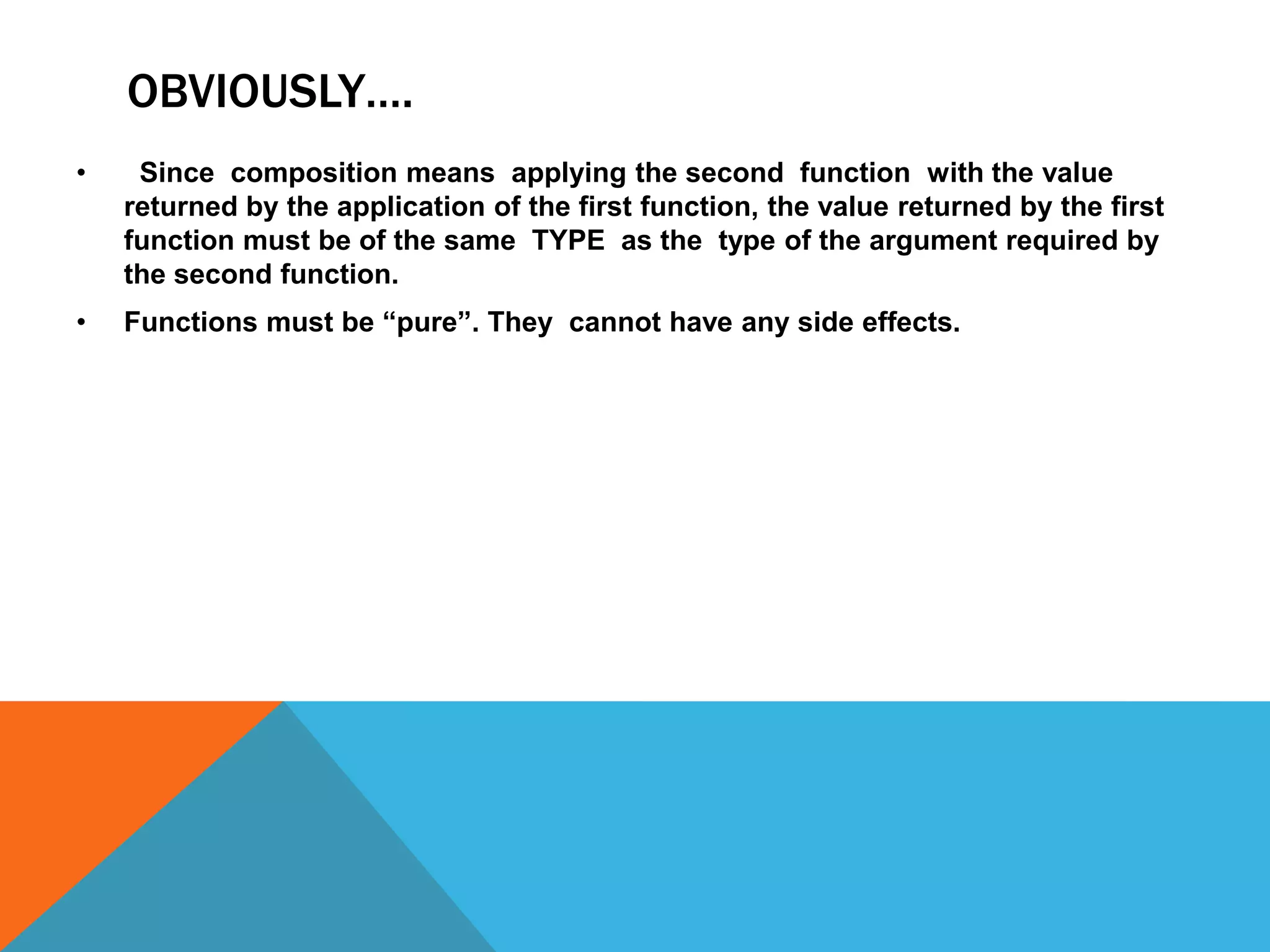 Function composition in Javascript | PPT