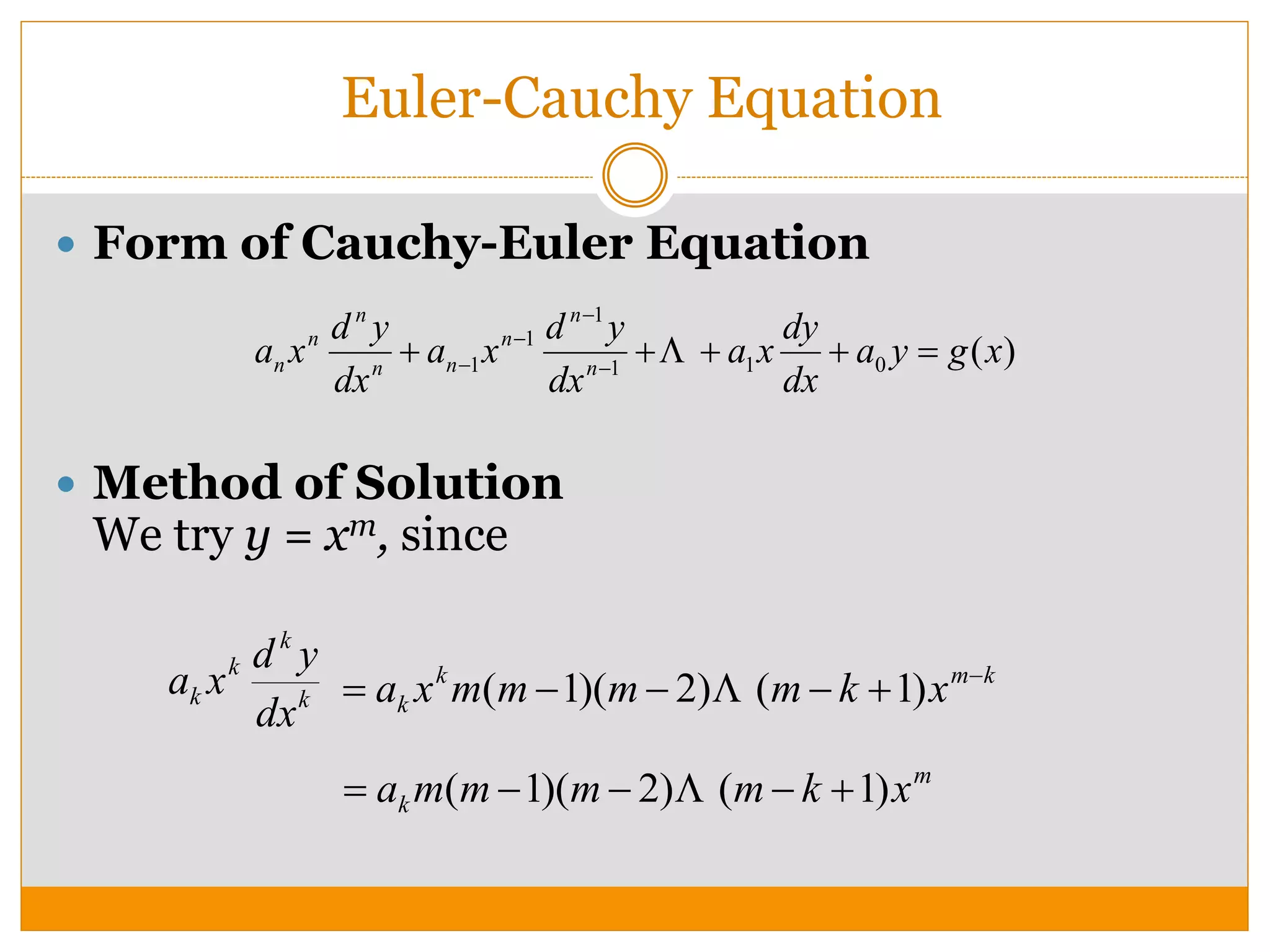 Higher order ODE with applications | PPTX