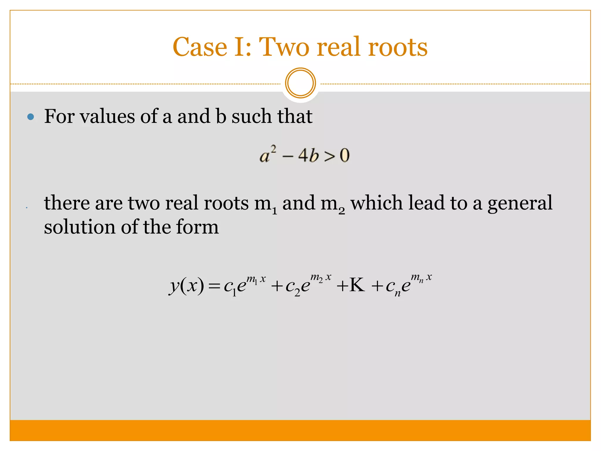 Higher order ODE with applications | PPTX