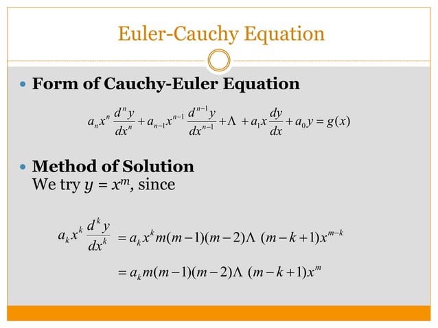Higher Order Ode With Applications Ppt