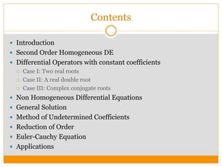 Higher order ODE with applications | PPTX