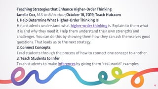 Higher Order Thing Skills.pptx | Educational Assessment | Education