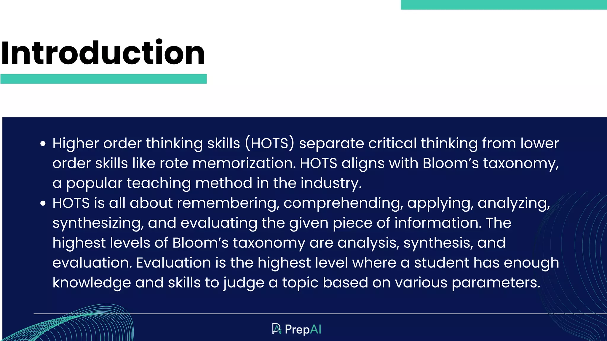 Higher Order Thinking Skills (HOTS) - By PrepAI | PPT