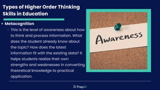 Higher Order Thinking Skills (HOTS) - By PrepAI | PPT