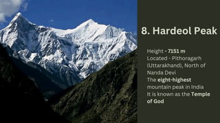 Highest Himalaya Mountain Peak India - TpointTech | PDF