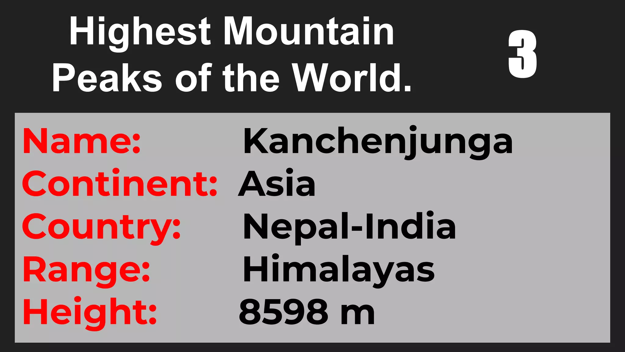 Highest mountain peaks of the world | PPTX