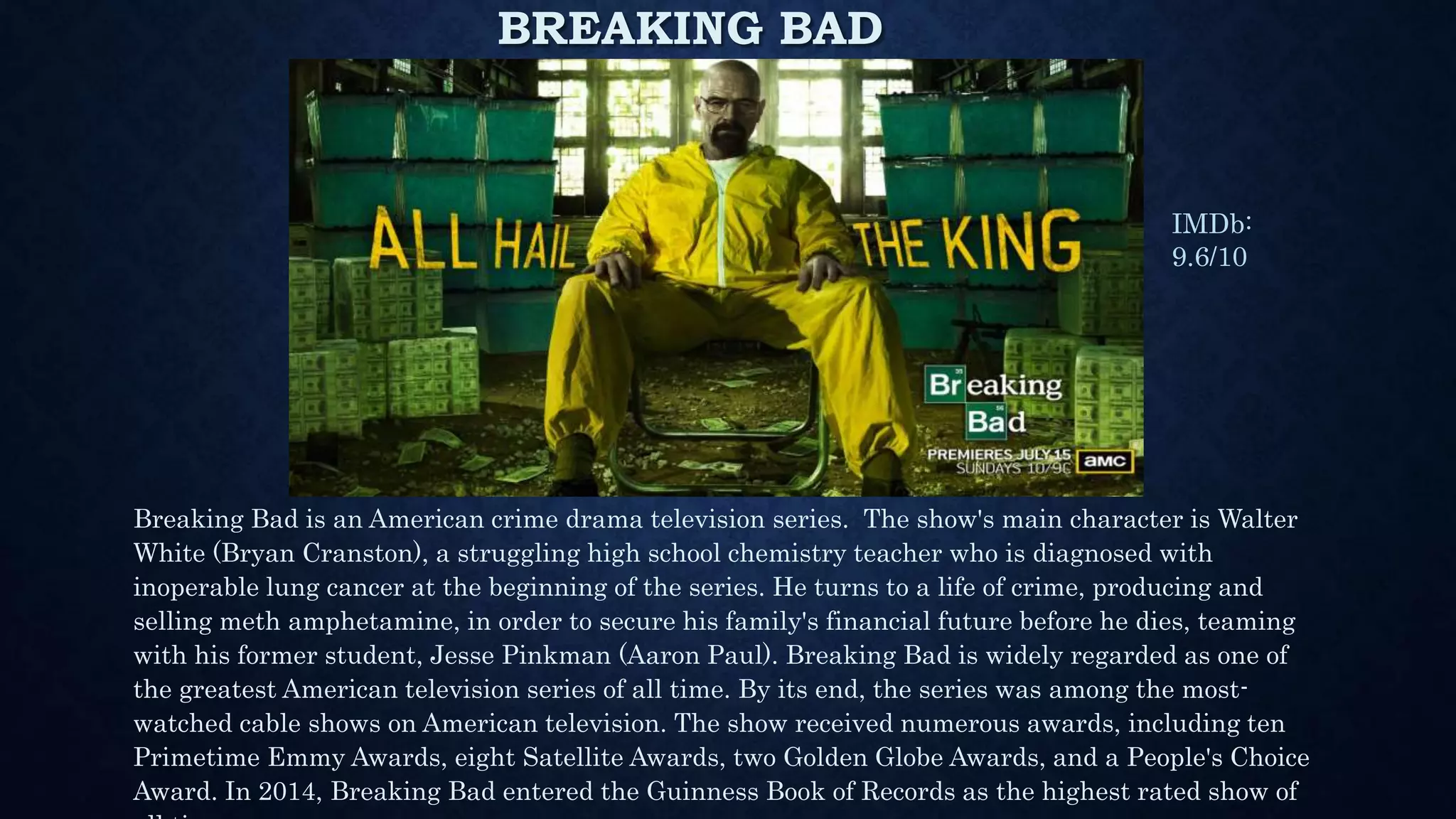 Highest rated tv series presentation by irakli tavamaishvili | PPT