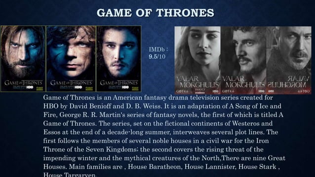 Highest rated tv series presentation by irakli tavamaishvili | PPT