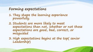 High expectations for learners 3 | PPTX
