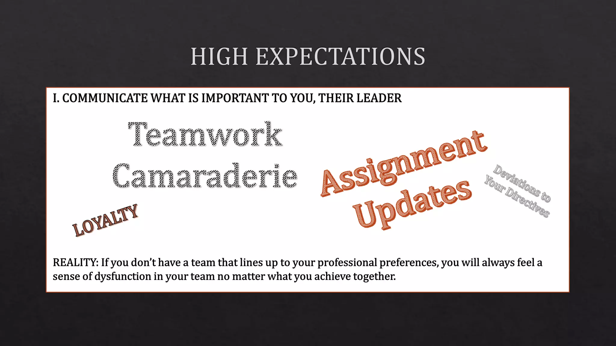 High expectations ppt | PPT