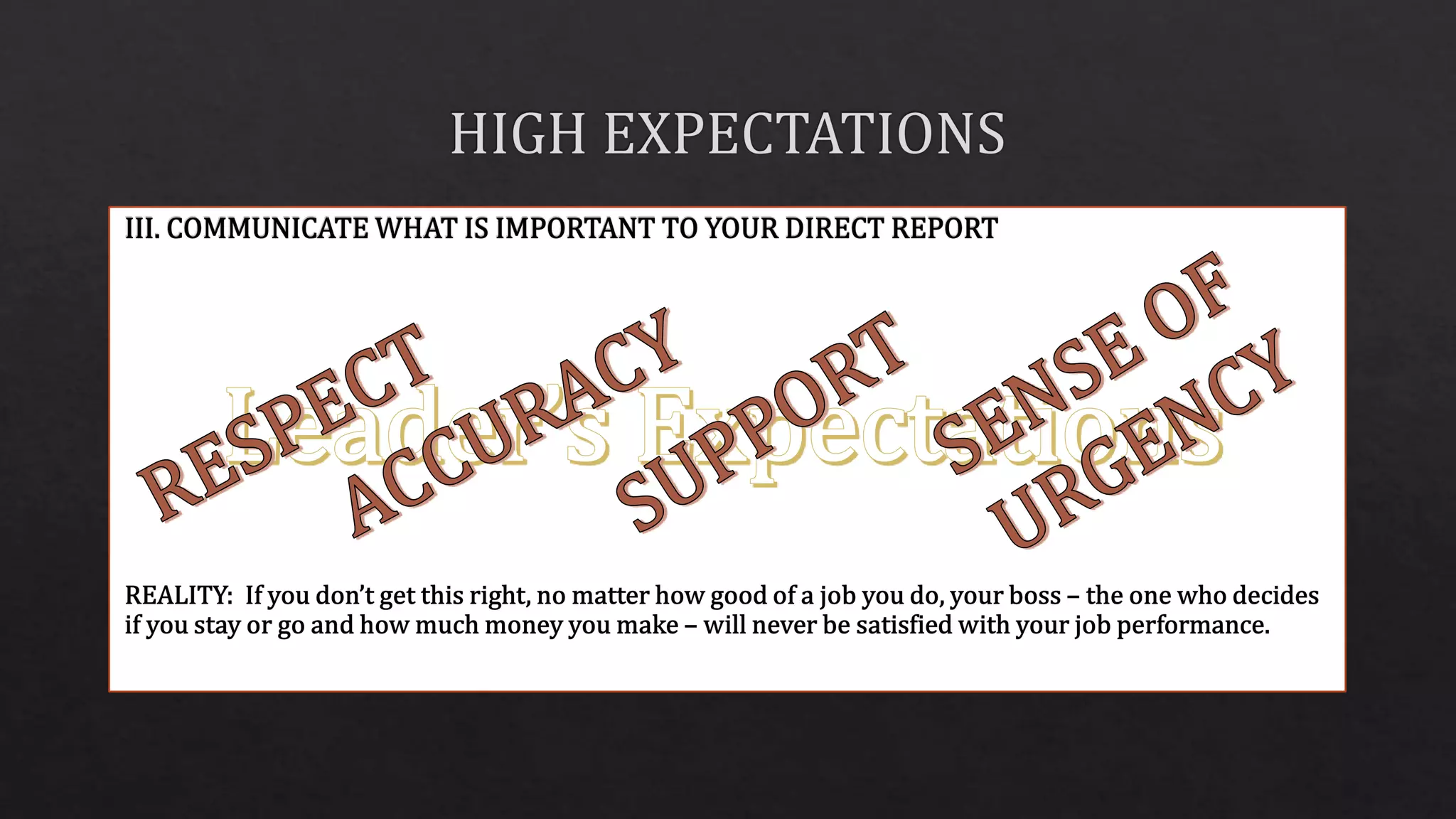 High expectations ppt | PPT