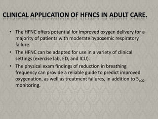 High flow nasal cannula (hfnc) by Tarfa Al-Sabhan | PPTX