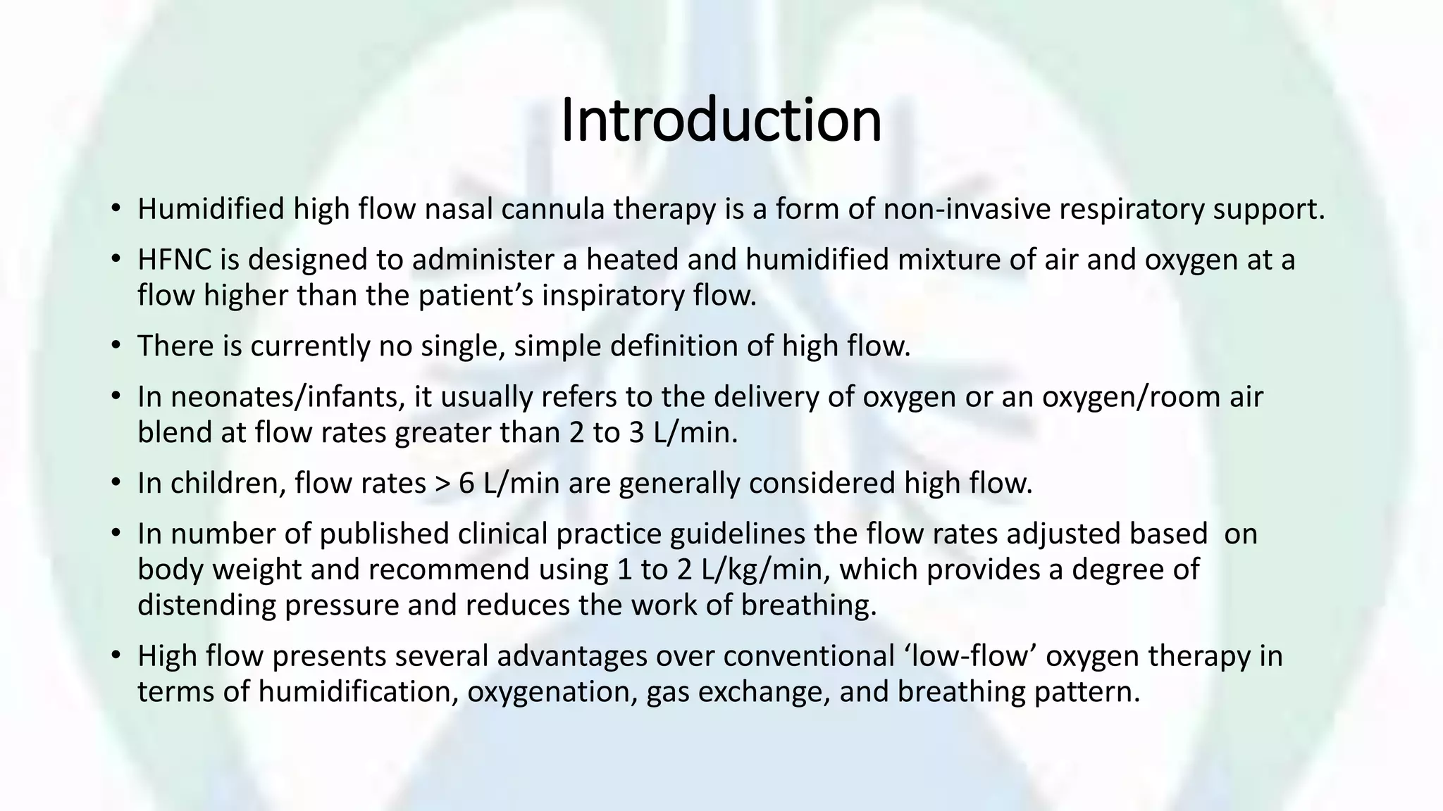 High flow nasal cannula (hfnc) linkden | PPTX