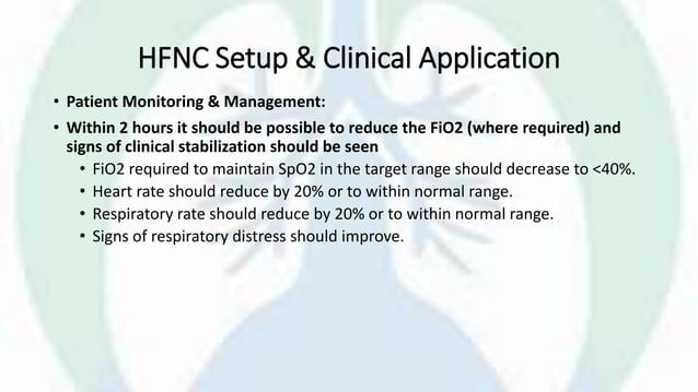 High flow nasal cannula (hfnc) linkden | PPTX | Ear, Nose and Throat ...
